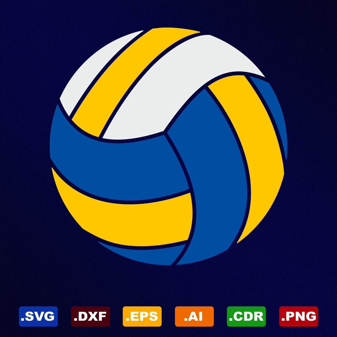 Volleyball Layered Svg, Dxf, Eps, Ai, Cdr Vector Files for Silhouette ...