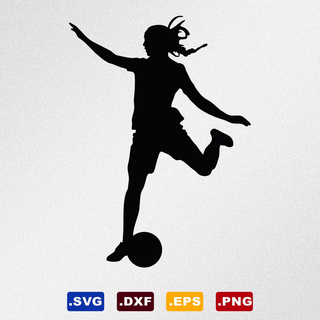 Soccer Girl Svg, Dxf, Eps Vector Files for Cricut, Silhouette, Cutting ...