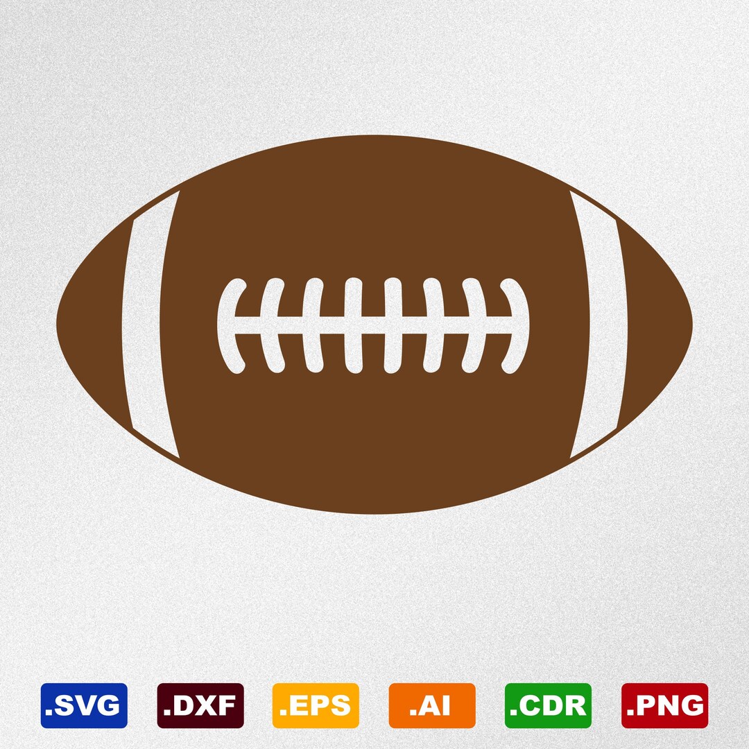 Football Svg, Dxf, Eps, Ai, Cdr Vector Files for Silhouette, Cricut ...