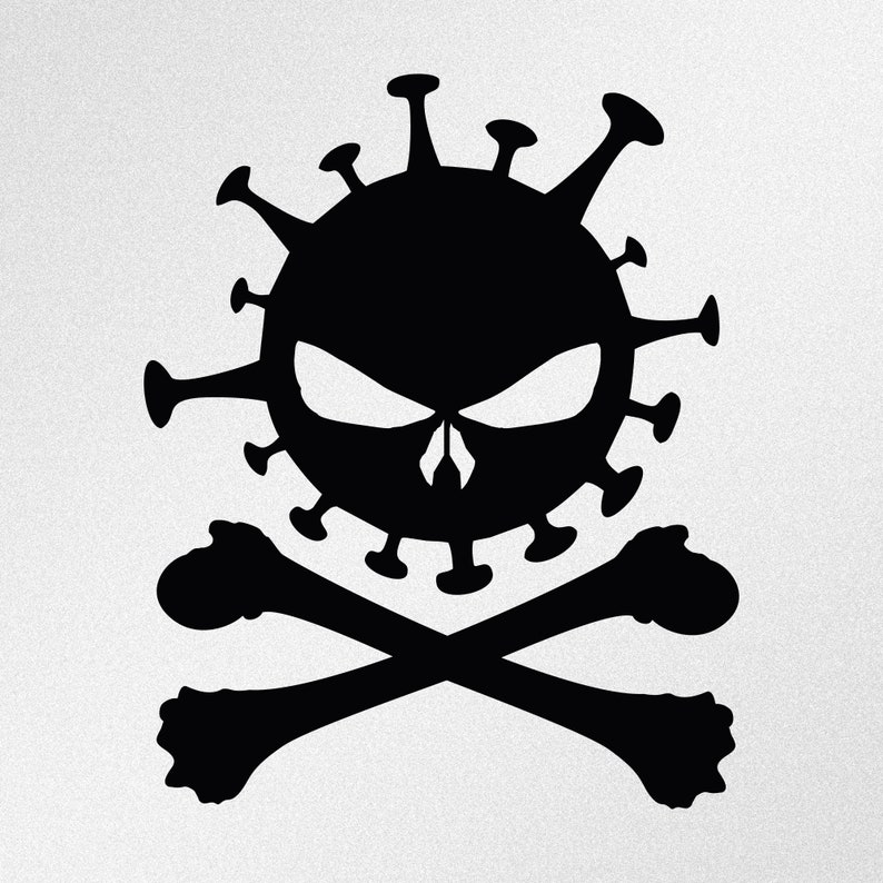 Virus Skull Crossbones Vinyl Decal Sticker - Etsy