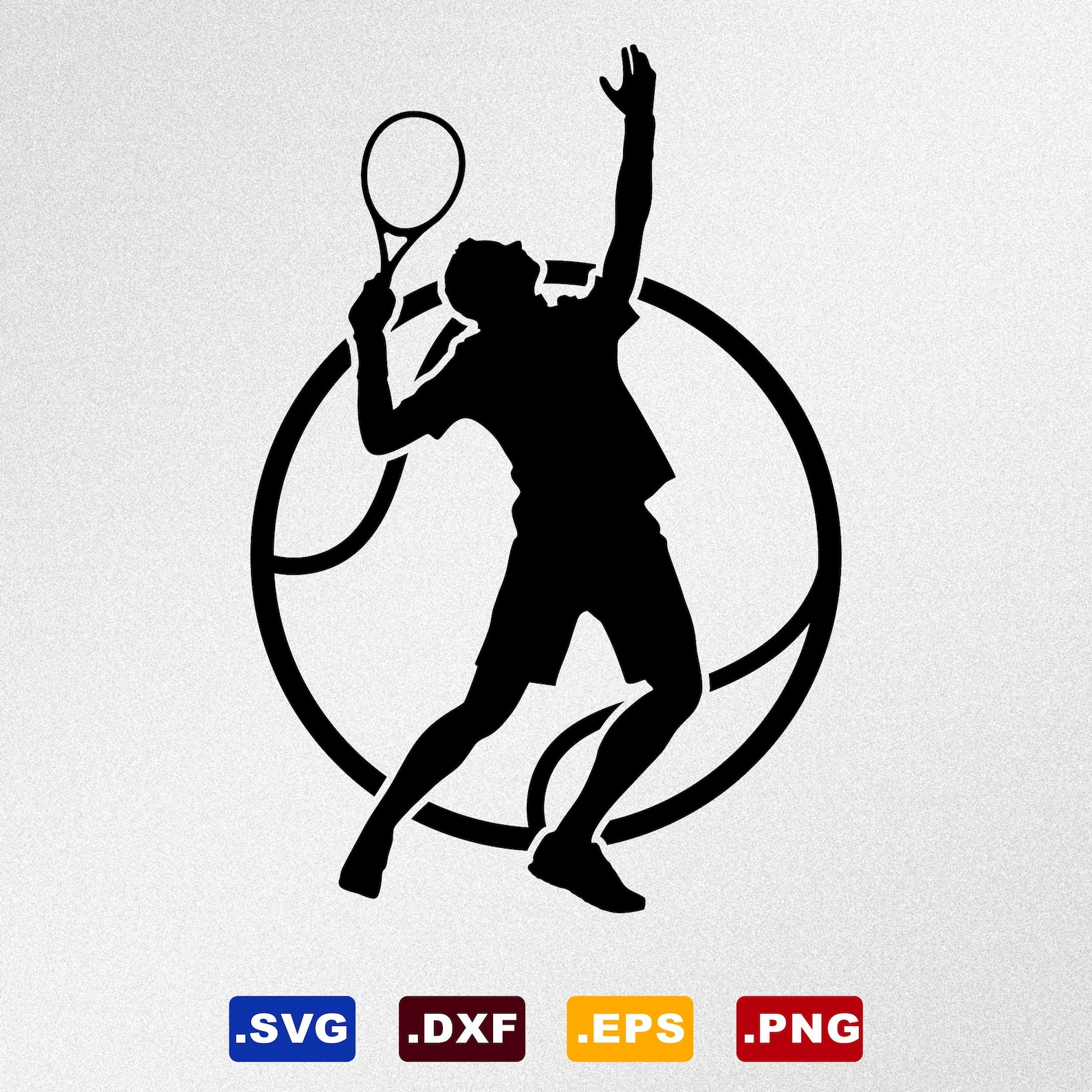 Tennis Player Ball Contour, Svg, Dxf, Eps Vector Files for Cricut ...