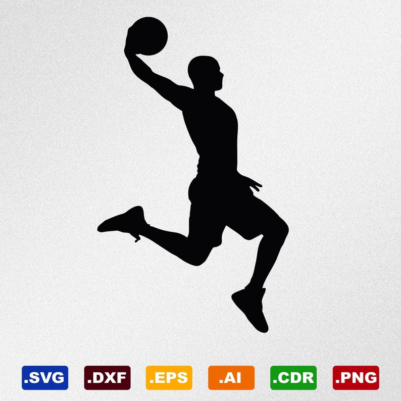 Basketball Player Svg, Dxf, Eps, Ai, Cdr Vector Files for Silhouette ...