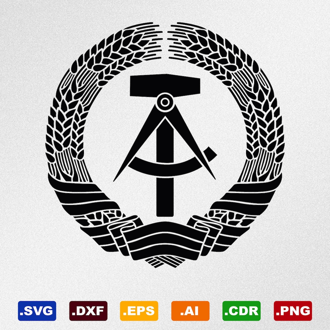 Deutsche Demokratische Republik East Germany Symbol Svg, Dxf, Eps, Ai ...