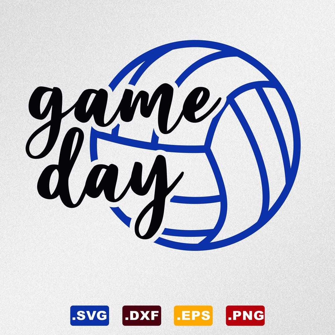 Game Day Volleyball Svg, Dxf, Eps Vector Files for Cricut, Silhouette ...