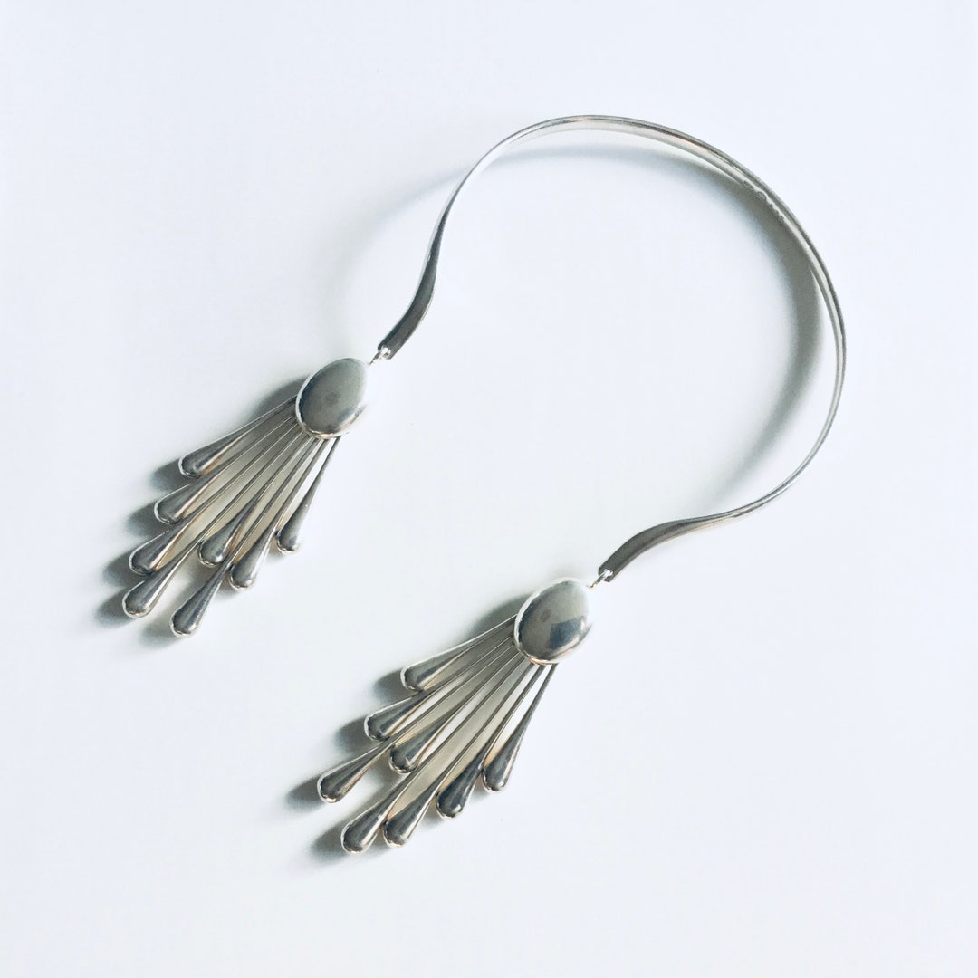 Rare Designed by Astrid Fog for Georg Jensen Sterling Silver Neckring ...