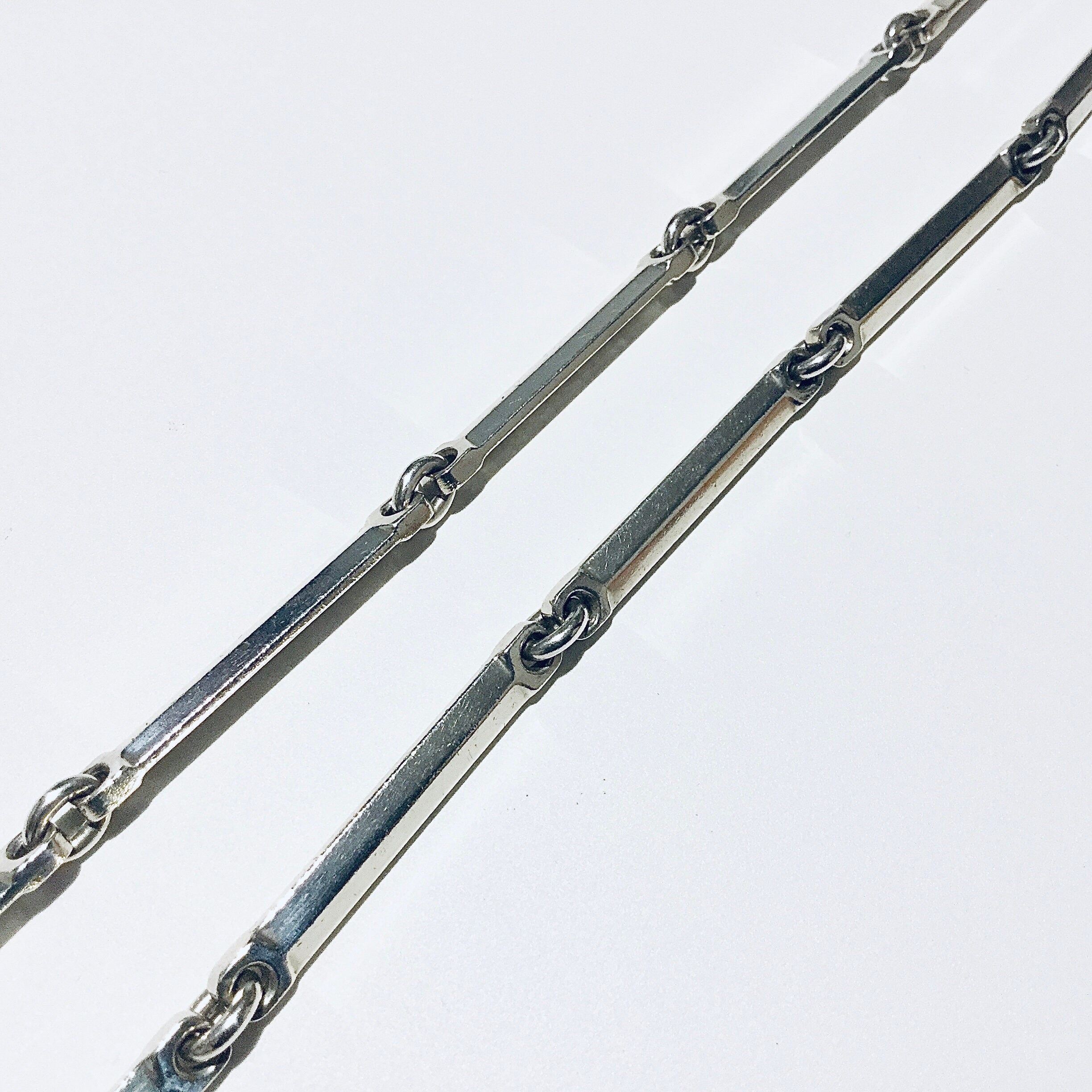 Hans Hansen Rare Original Heavy Solid Sterling Silver Flat Bar Links ...