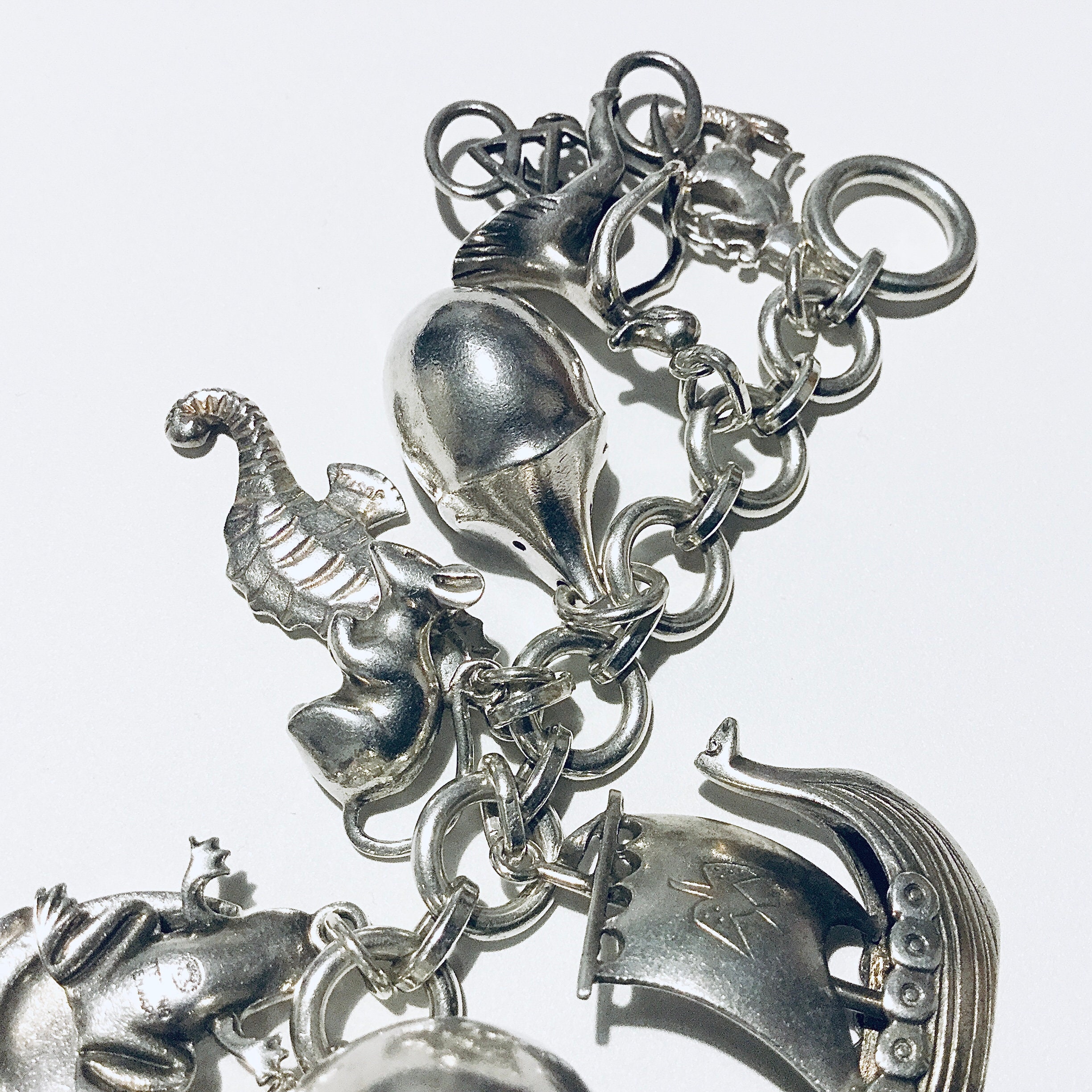 Super Rare Just Andersen Sterling Silver Charm Bracelet With - Etsy