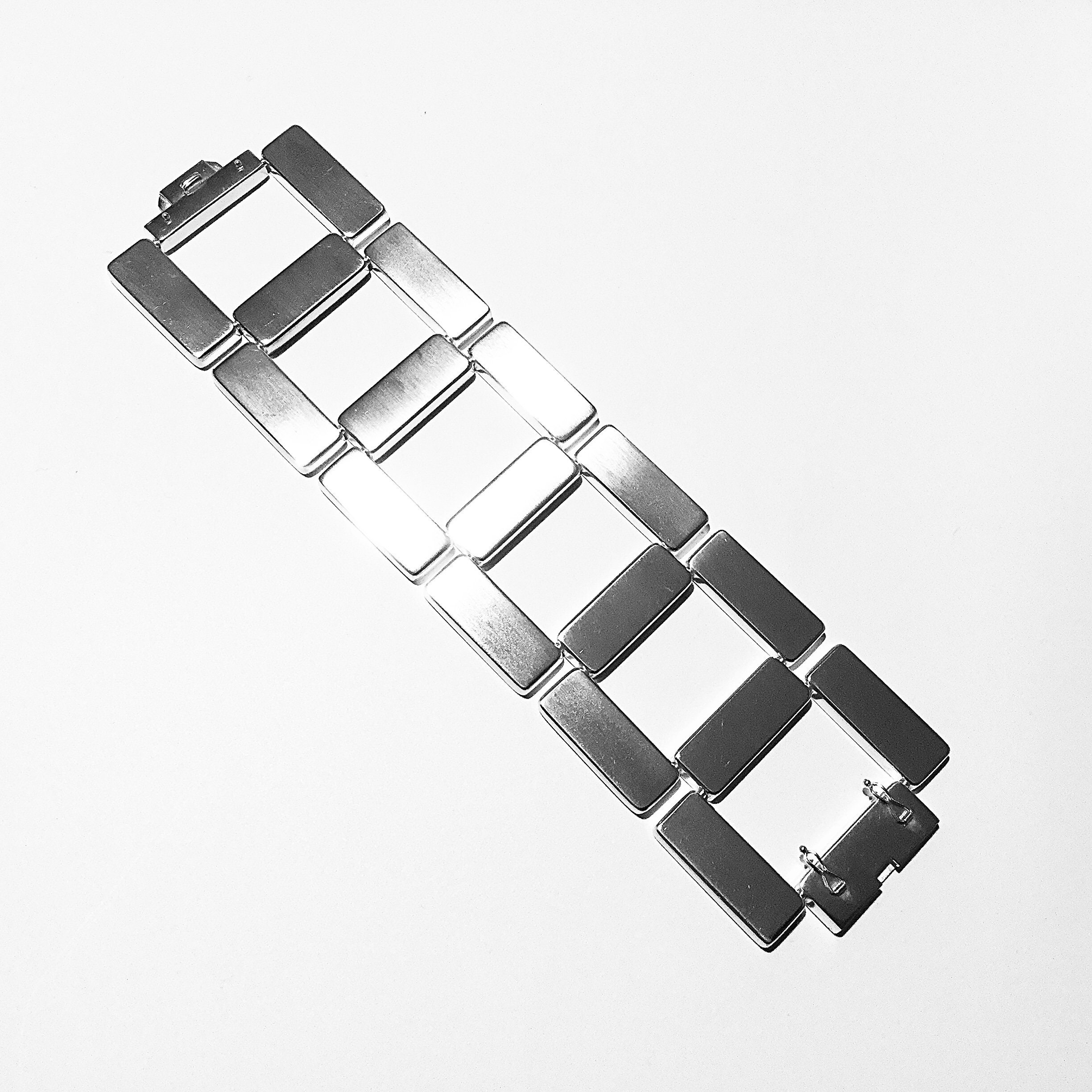 Designed by Astrid Fog for Georg Jensen Heavy Sterling Silver Bracelet ...