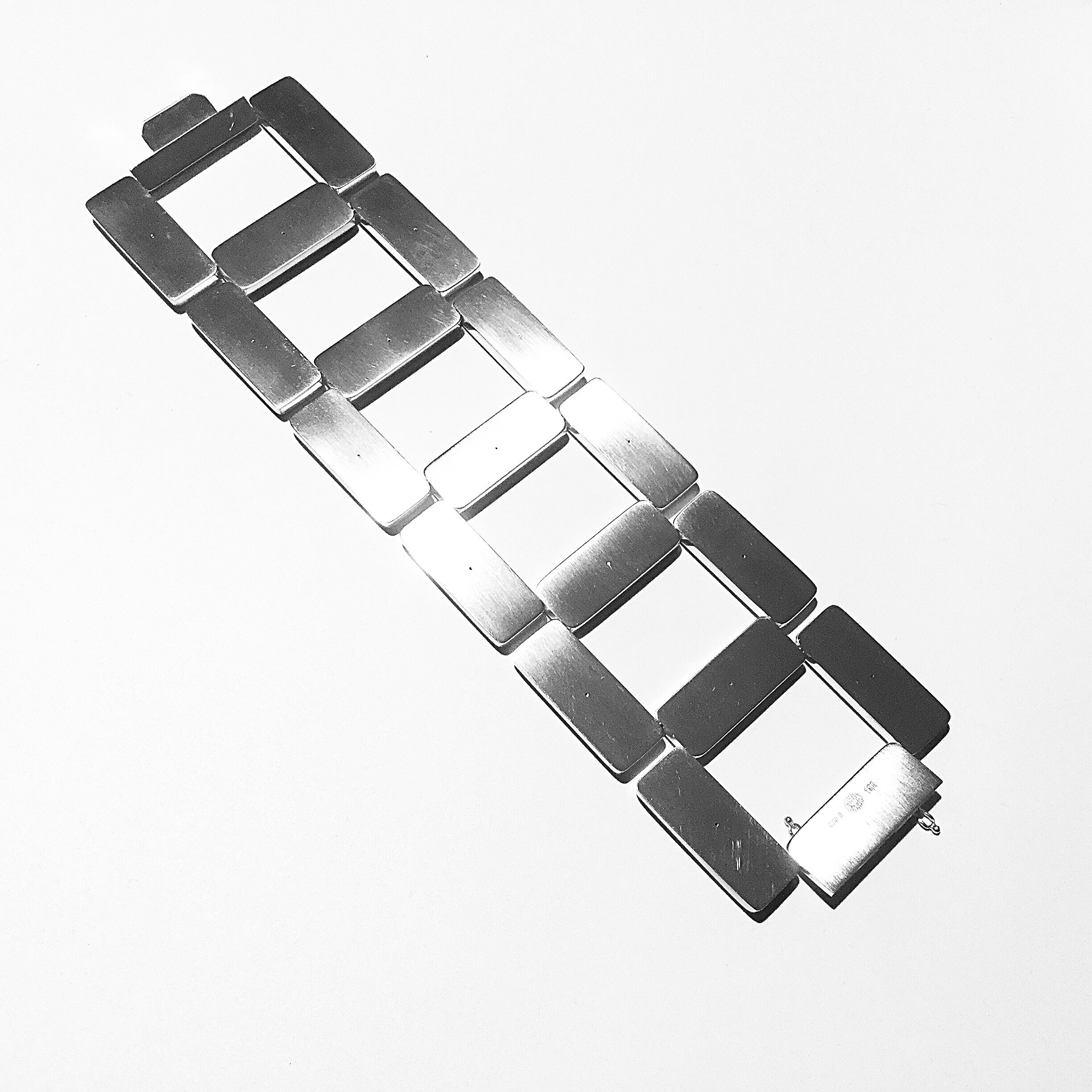 Designed by Astrid Fog for Georg Jensen Heavy Sterling Silver Bracelet ...