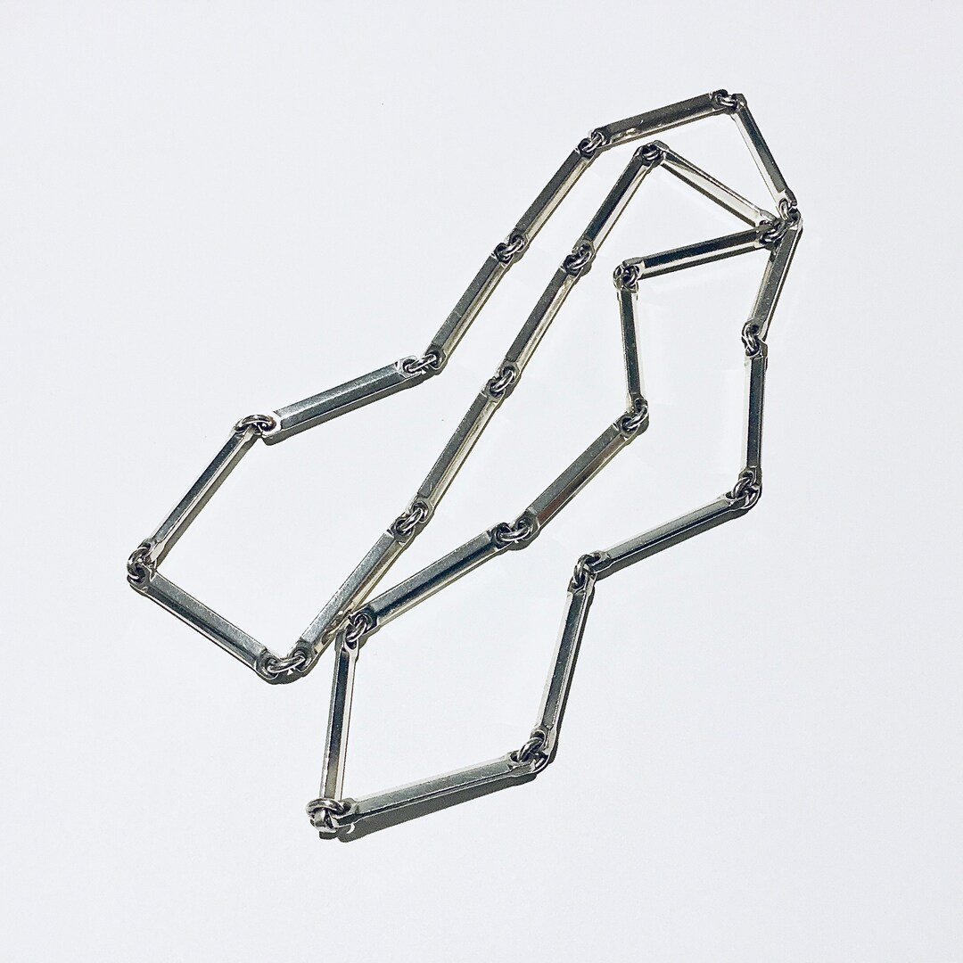 Hans Hansen Rare Original Heavy Solid Sterling Silver Flat Bar Links ...