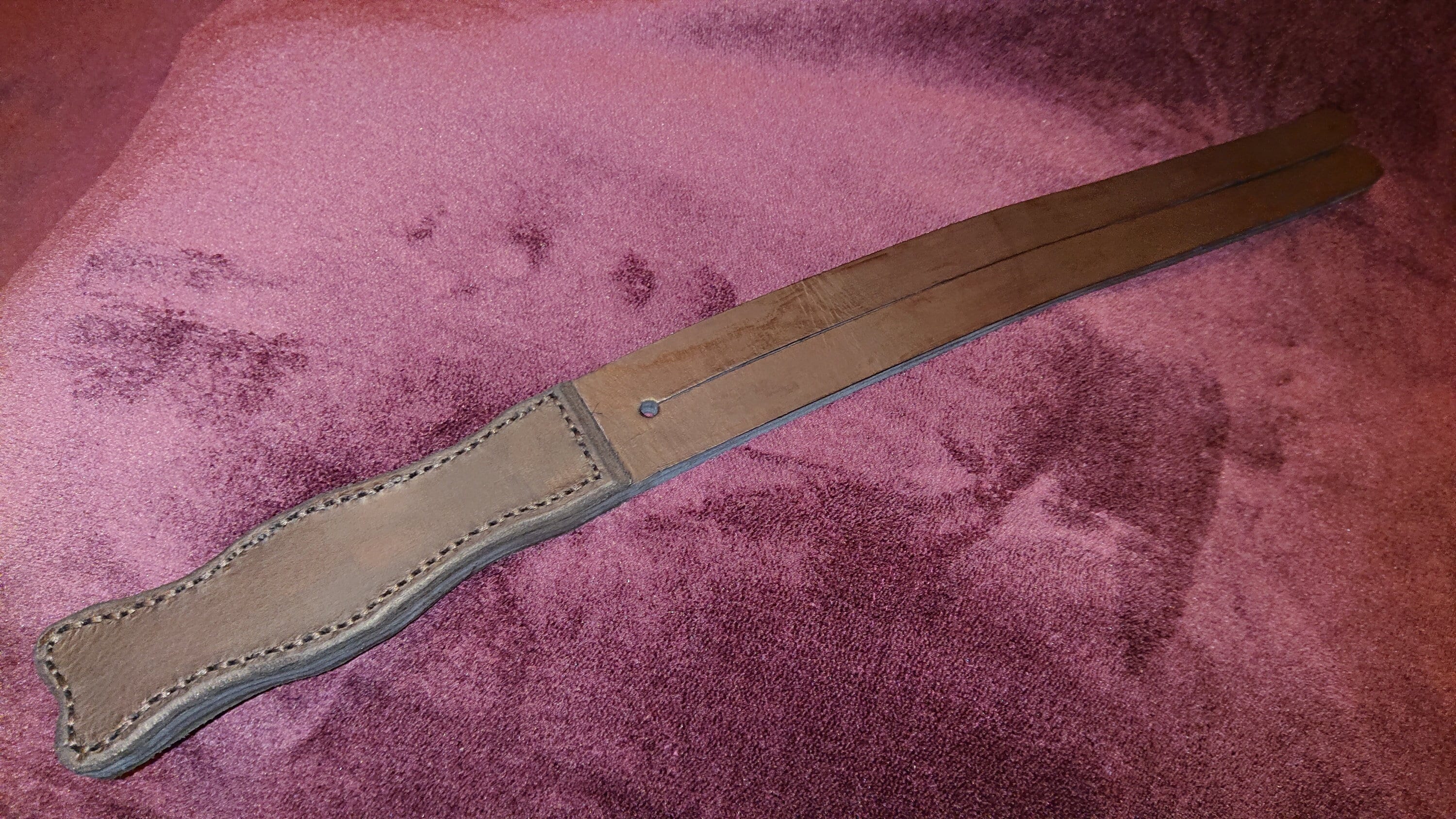 Elegant, Hard Leather Tawse With Two Straps - Leaves Perfect Marks - Etsy