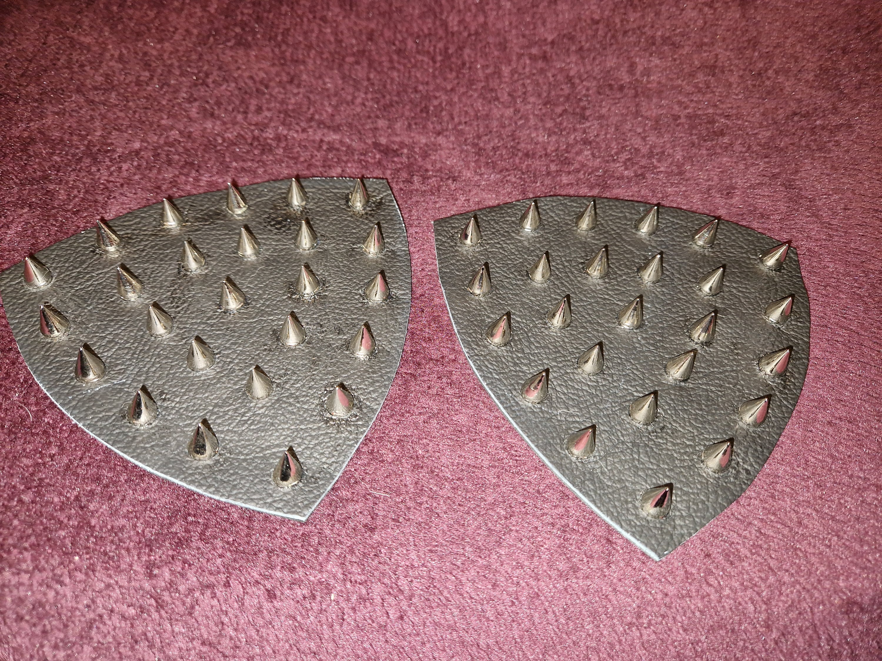 Bra Inserts With Sophisticated Metal Spikes and Elegant Black Leather ...