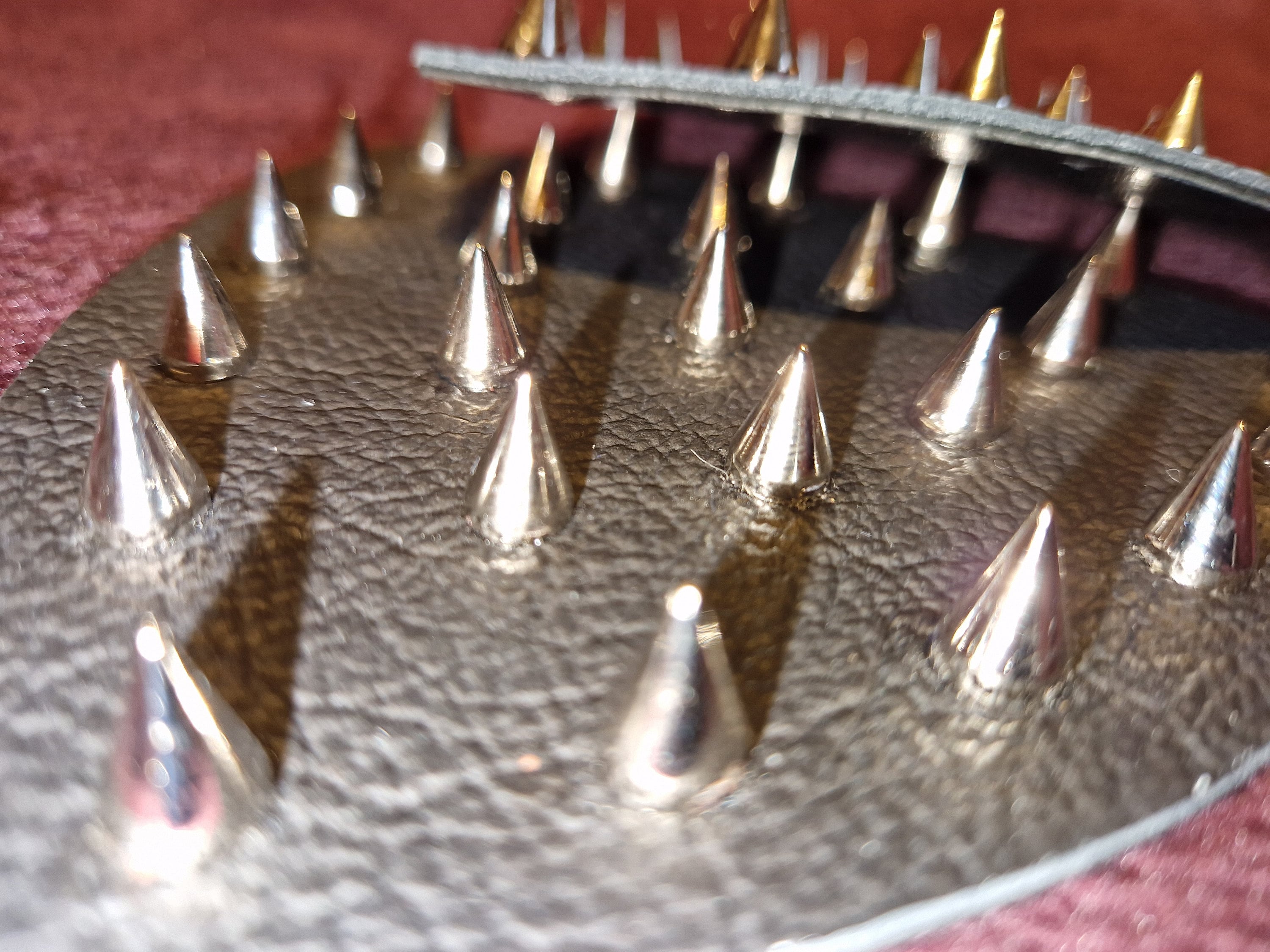 Bra Inserts With Sophisticated Metal Spikes and Elegant Black Leather ...