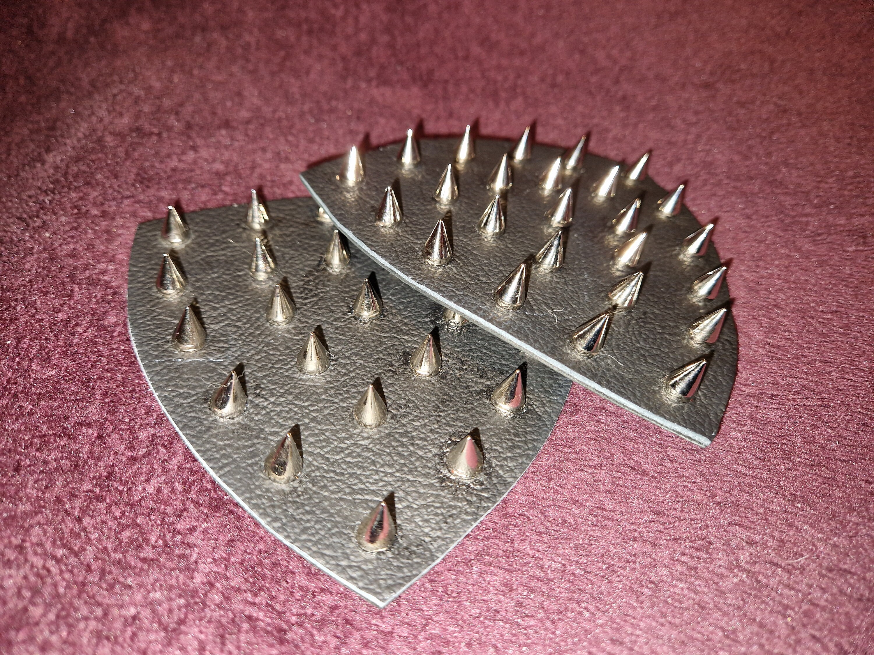 Bra Inserts With Sophisticated Metal Spikes and Elegant Black Leather ...