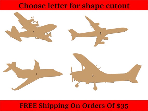 Airplane Aircraft Aeroplane Unfinished Wood Cutouts Shapes | Etsy