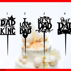 Happy Fathers Day Cake Topper, Best Dad Ever Cake Topper, Happy Father ...