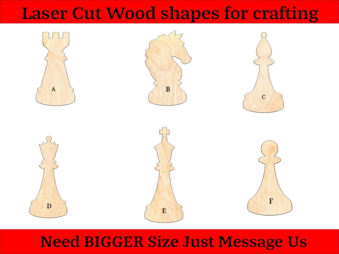 Chest Board Game Pieces Bishop Pawn Knight Rook Queen Kingwood Cutout ...