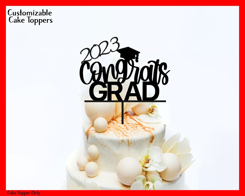 Congrats Name Cake Topper Personalized Graduation Name Cake - Etsy
