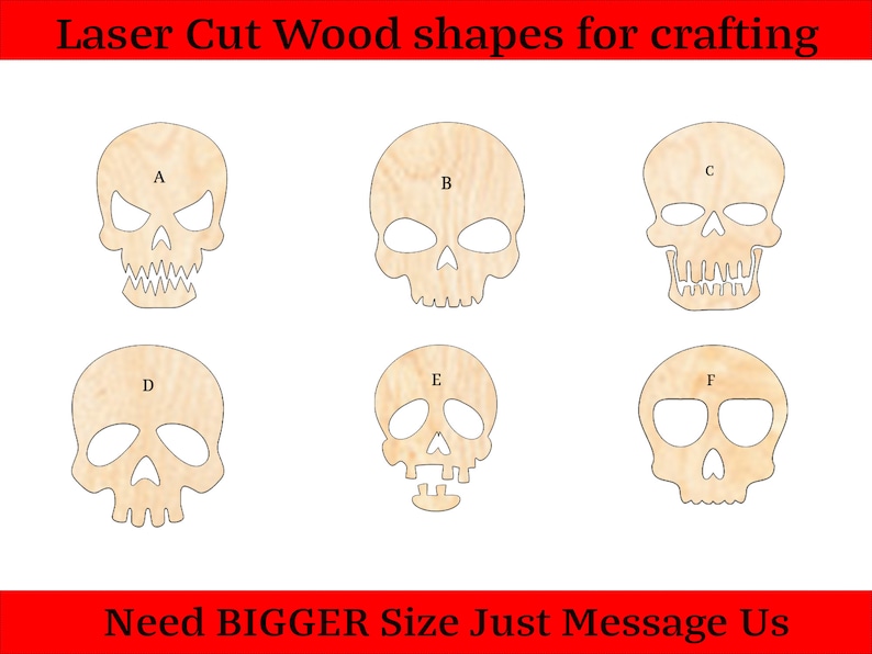 Skull Shapes Sugar Skulls Skeleton Skull Wood Cutout Shapes - Etsy