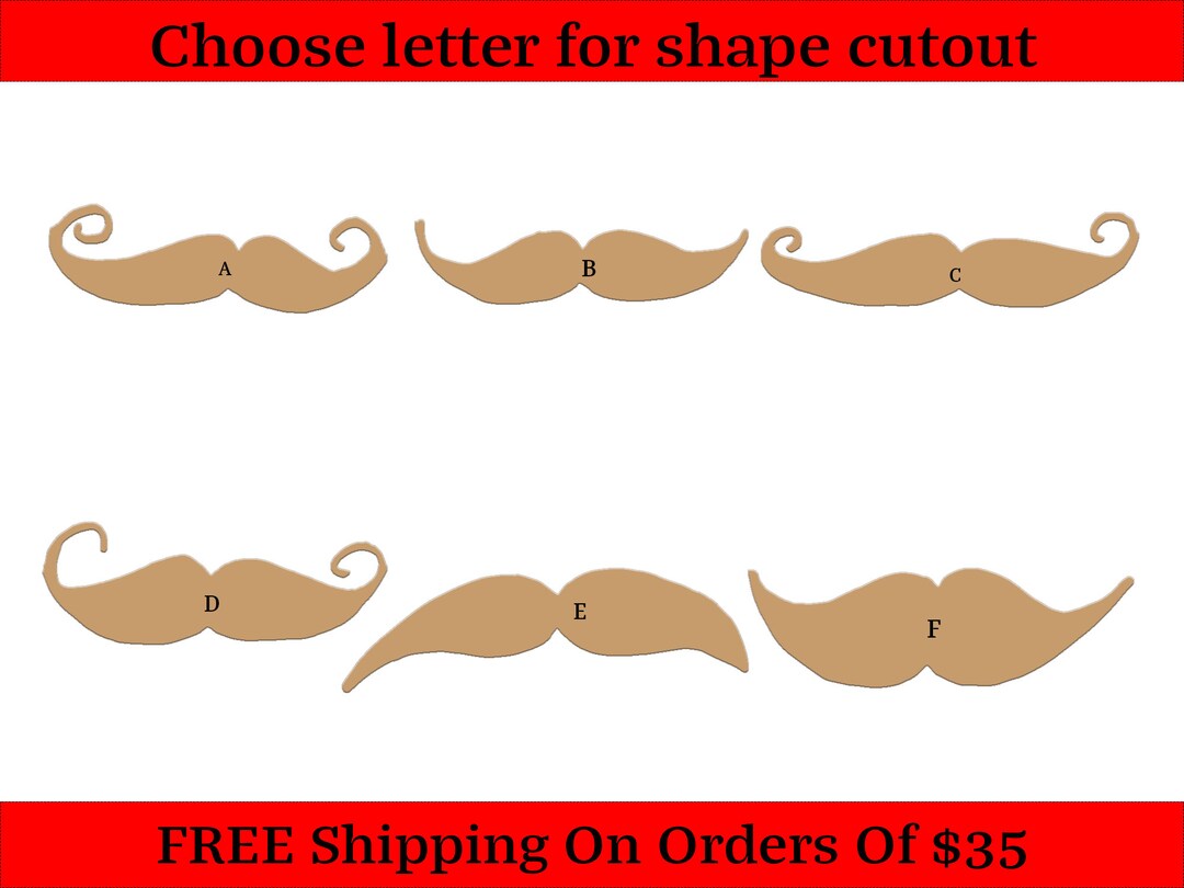 Bigote, Barba, Chevron, Inglés, Manillar Madera Inacabada Formas ...