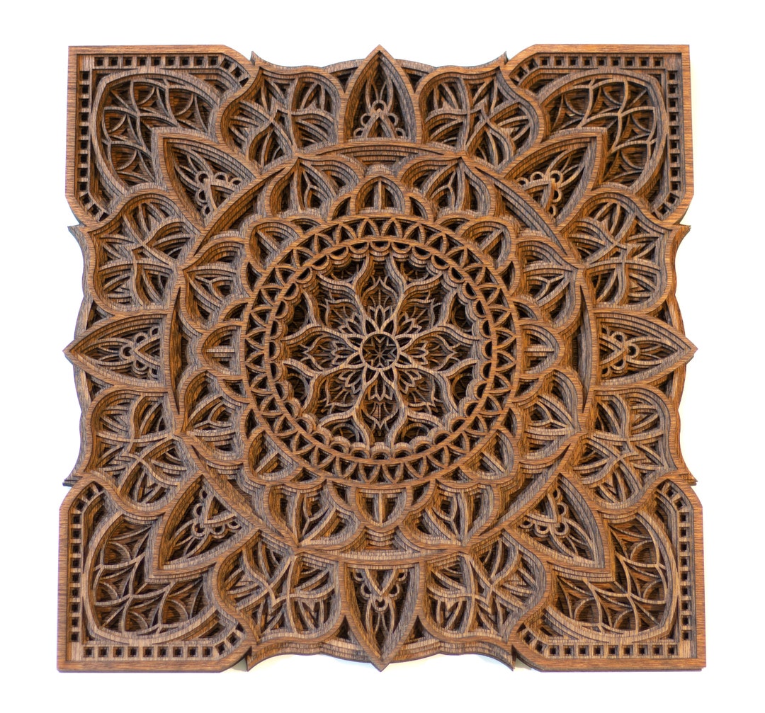 Modern Mandala Multilayered Wood Wall Decor, Mandala Wall Decor, Sacred ...
