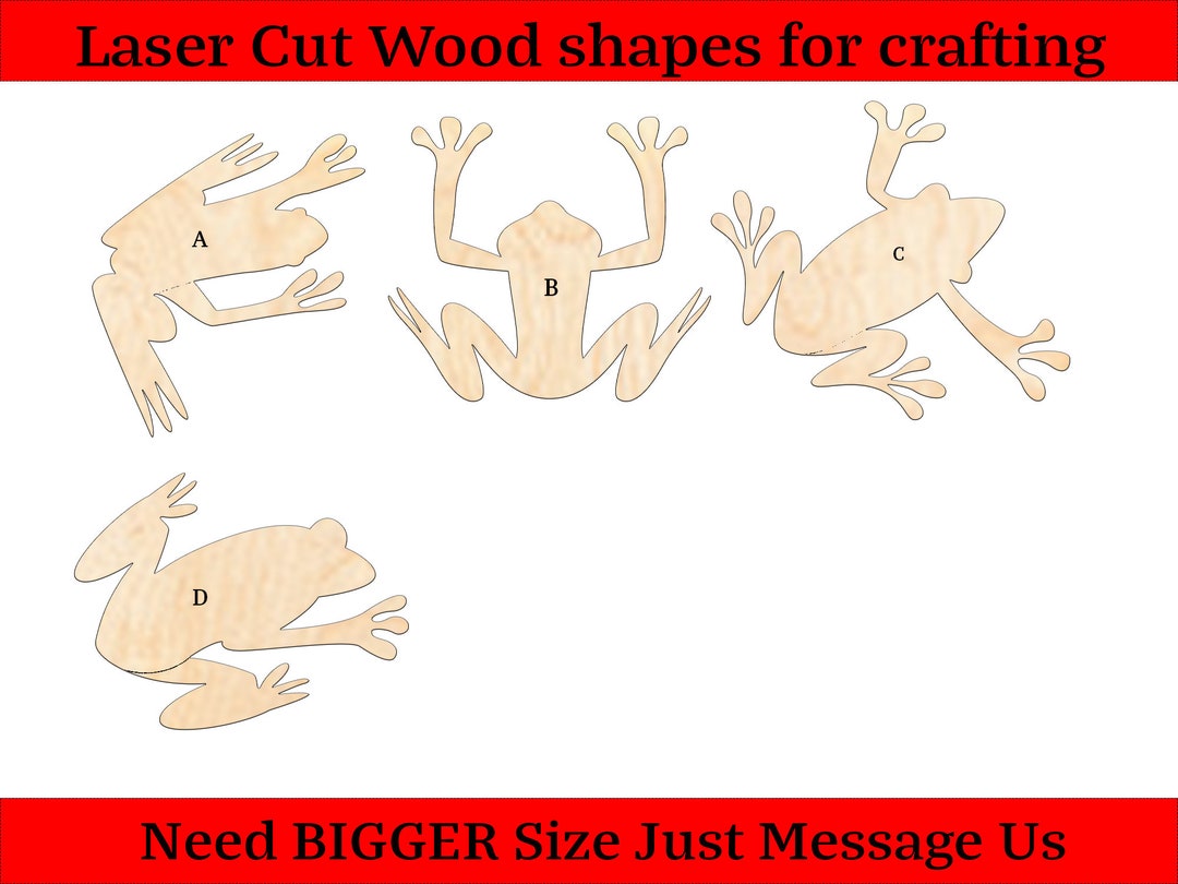 Frog Toad Bullfrog Croaker Polliwog Wood Cutout Shapes and Silhouettes ...