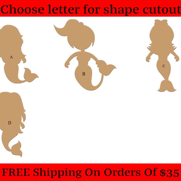 Large Mermaid Cutout - Etsy