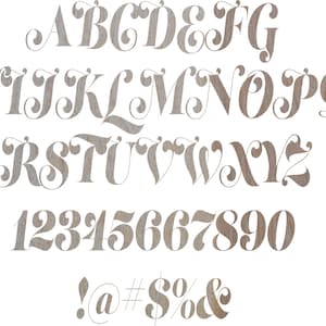 Single Wooden Letter Fonts - Unfinished Birch Plywood 2-30 Inches ...