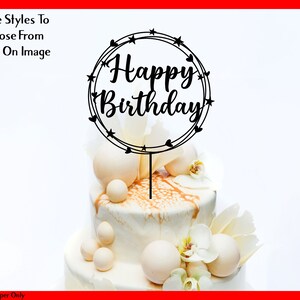 Personalized Happy Birthday Cake Topper, Happy Birthday Party, Happy ...