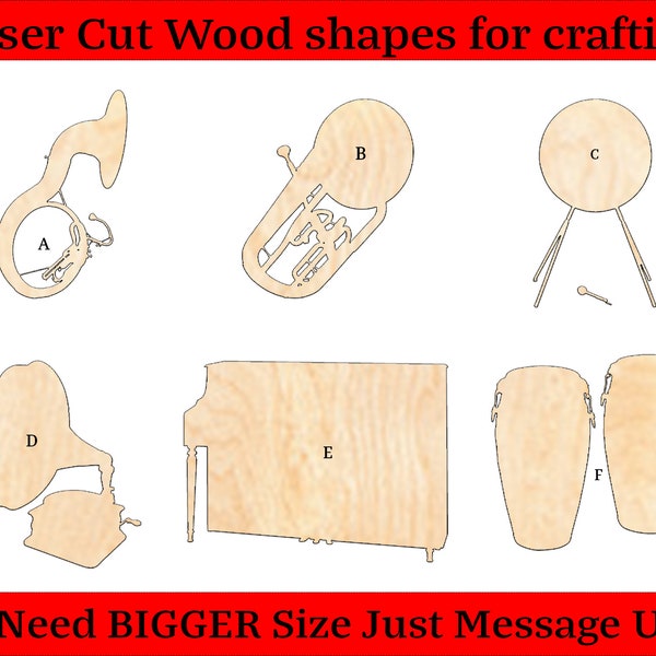 Wood Musical Instruments Shapes - Etsy