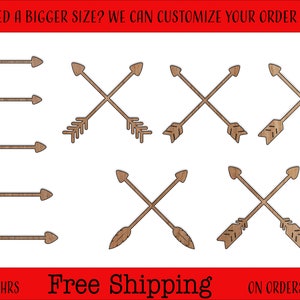 Arrows, Arrowhead, Arrow Tips, Unfinished Wood Cutouts Shapes Large ...