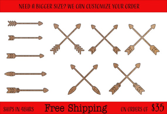 Flechas Punta de flecha Puntas de flecha Recortes de madera | Etsy