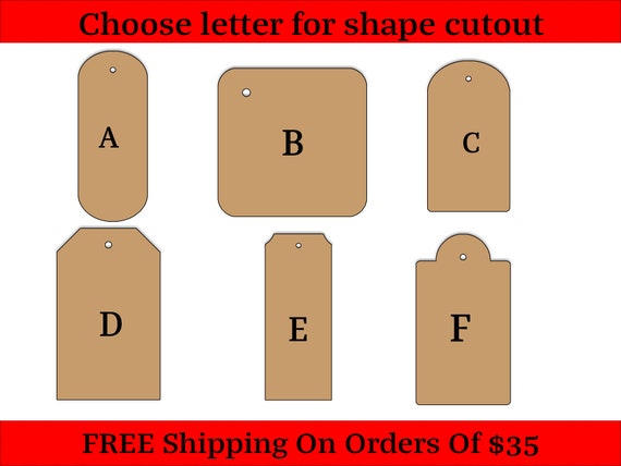 Price Tag Product Tag Wood Cutout Shapes and Silhouettes | Etsy