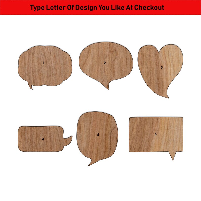 Speech Bubble Unfinished Wood Cutouts Shapes Large & Small Sizes - Etsy