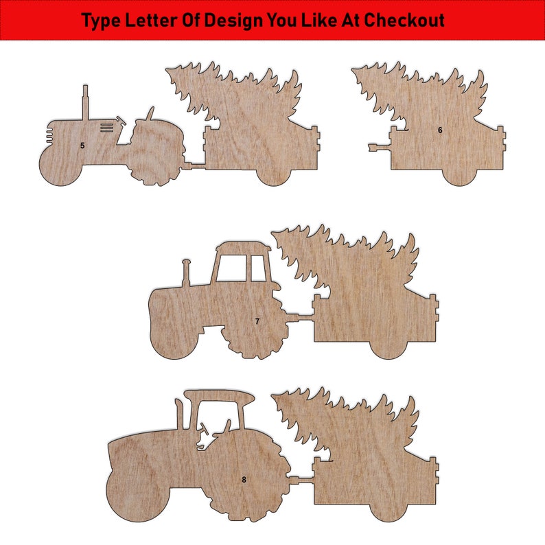 Tractor, Farm Equipment, Trailers, Unfinished Wood Cutouts Shapes Large ...