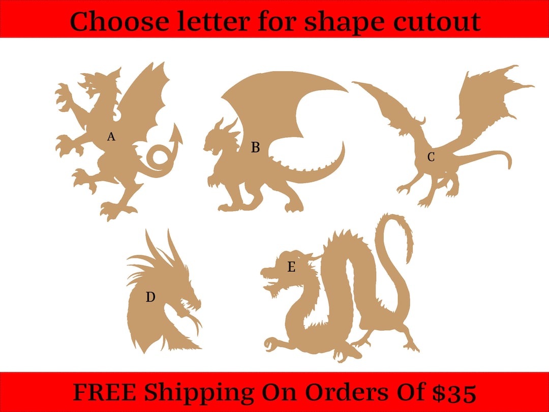 Dragons, Dragoon, Flying Creature, Serpents, Draco Unfinished Wood ...