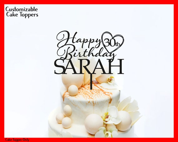Joyeux anniversaire Cake Topper Birthday Gâteau personnalisé - Etsy France