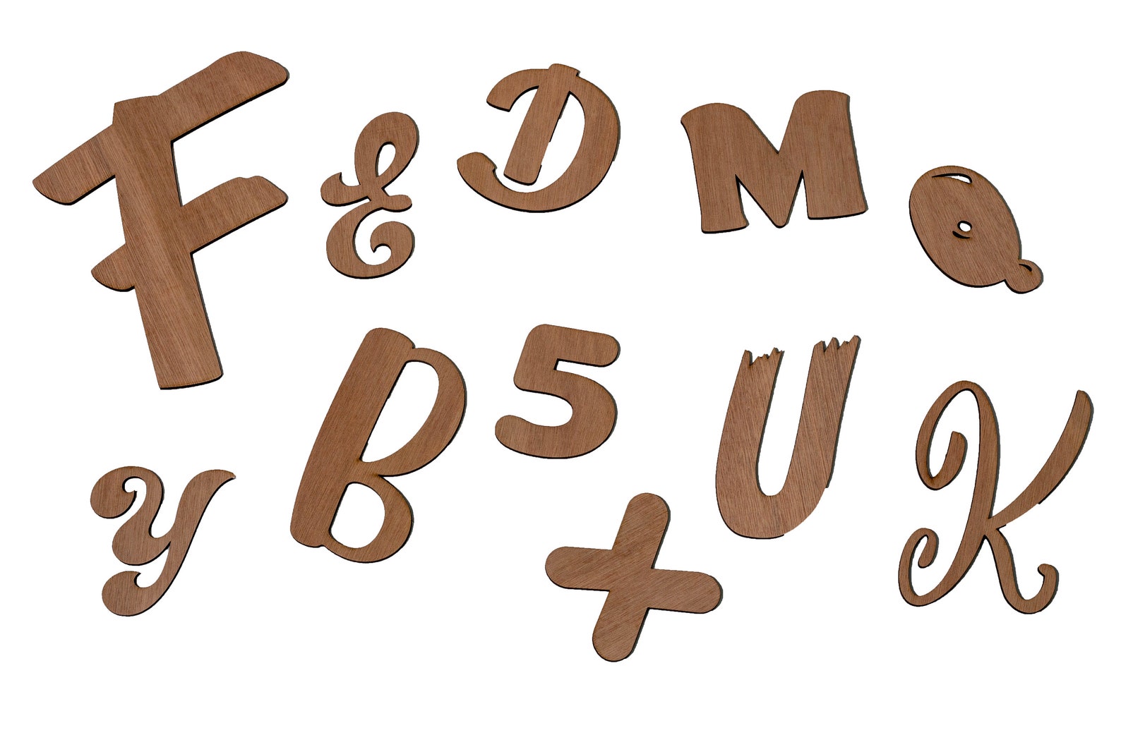 Single Wooden Letter Fonts Unfinished Birch Plywood 2-30 - Etsy