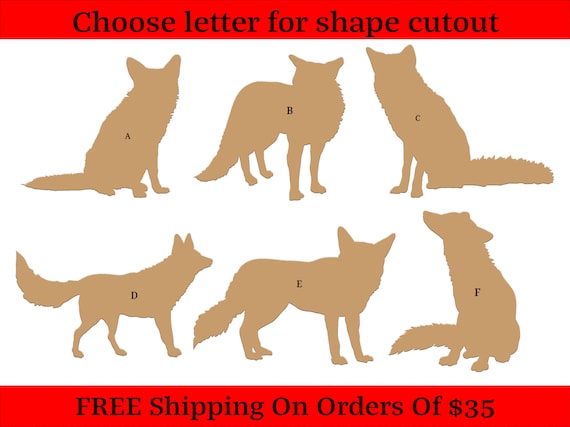 Fox Vixens Cubs Pups Cute Fox Themed Wood Cutout Shapes and - Etsy