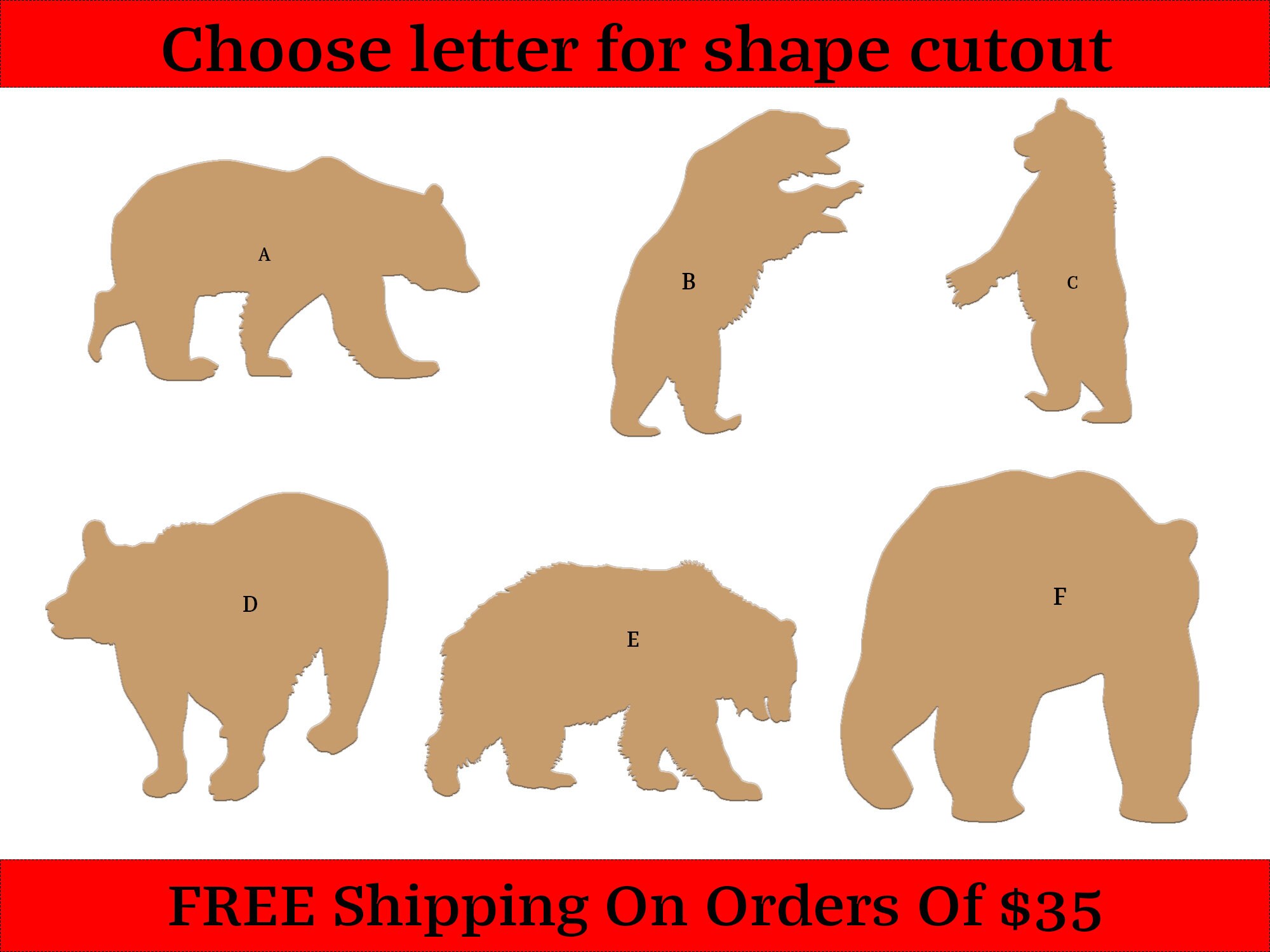 Brown Bear Cub Baby Bear Black Bear Polar Bear Themed Wood | Etsy