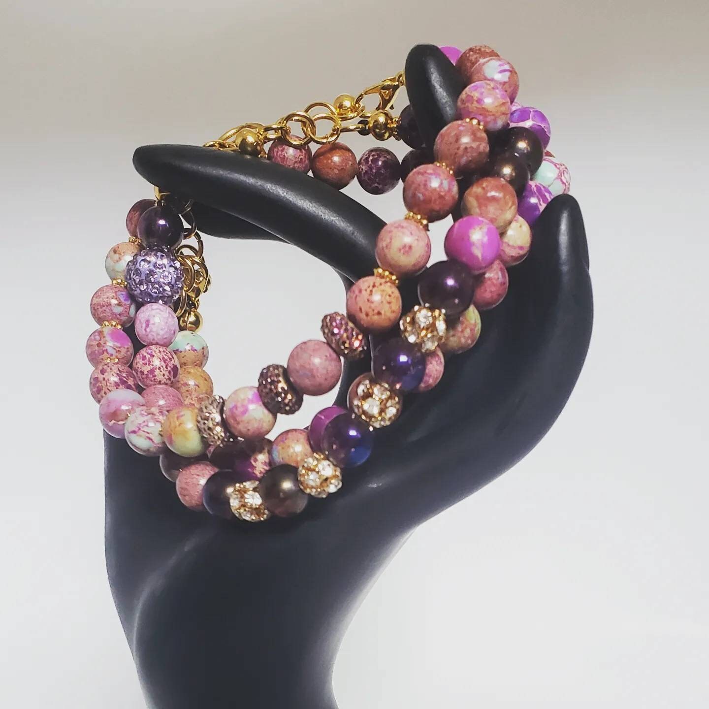 Stack Beaded hibiscus Bubble Gum Bracelets - Etsy