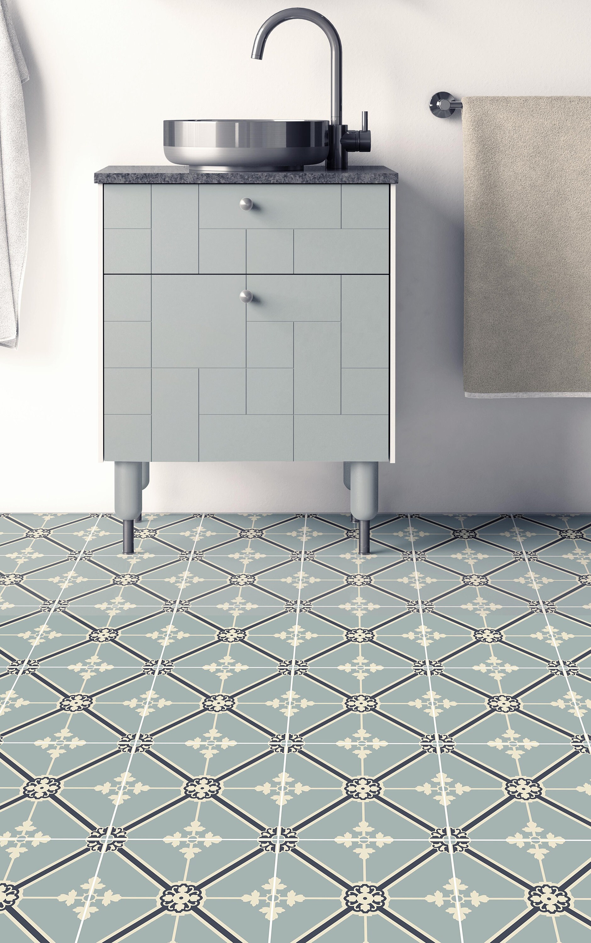 Patchwork Vinyl Floor Tiles – Flooring Ideas