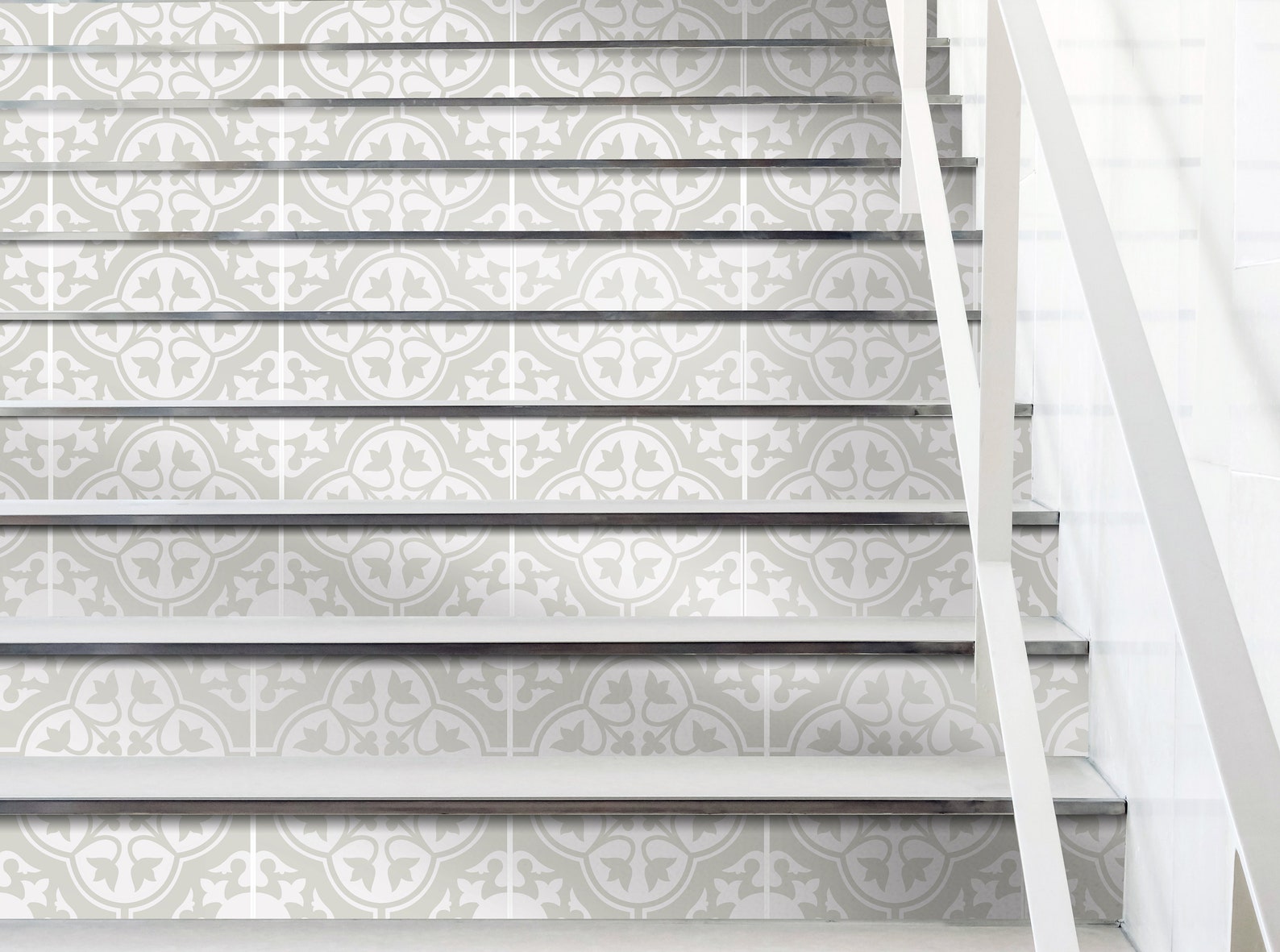 Bright Classy White Vinyl Removable Stairs Decor - Etsy