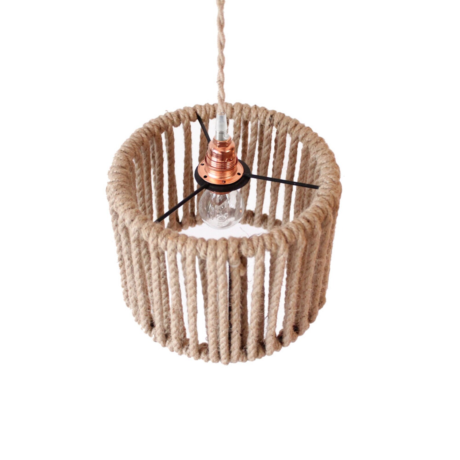 Boho Cord Pendant Light Jute Ceiling Lampshade Jute Handmade - Etsy
