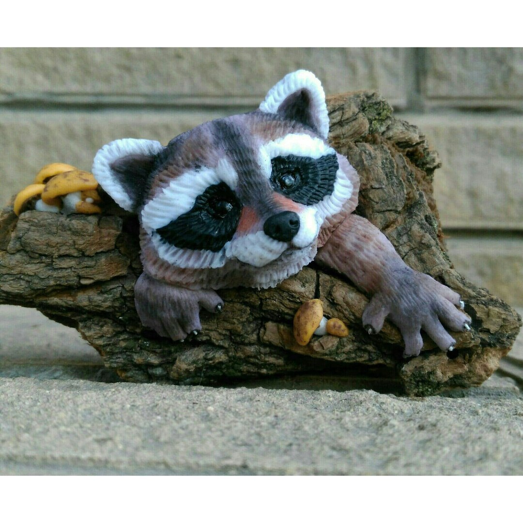 Silicone Mold raccoon in a Hollow - Etsy