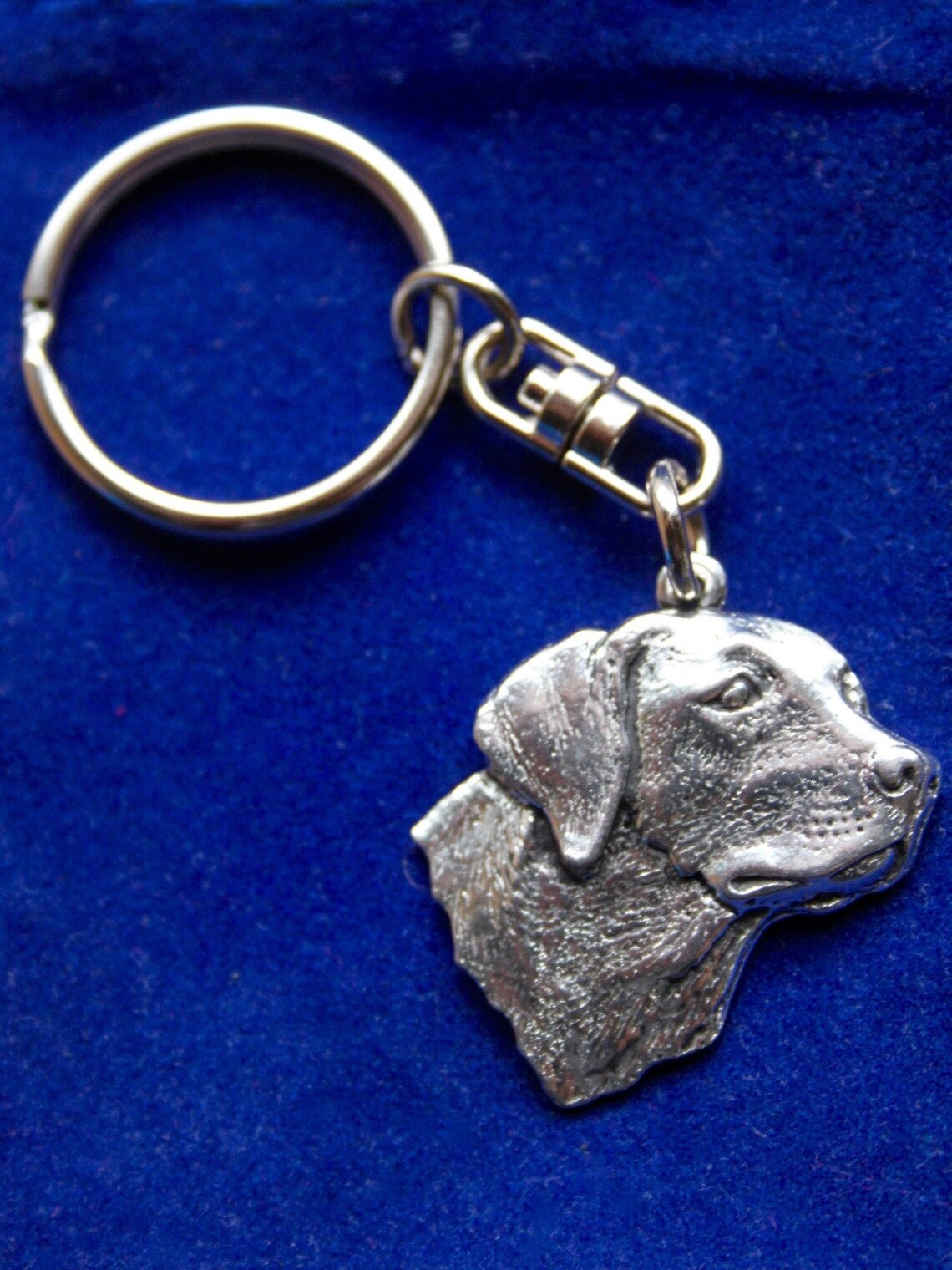 Labrador Retriever Dog's Head Pewter Keyring With Gift Pouch - Etsy