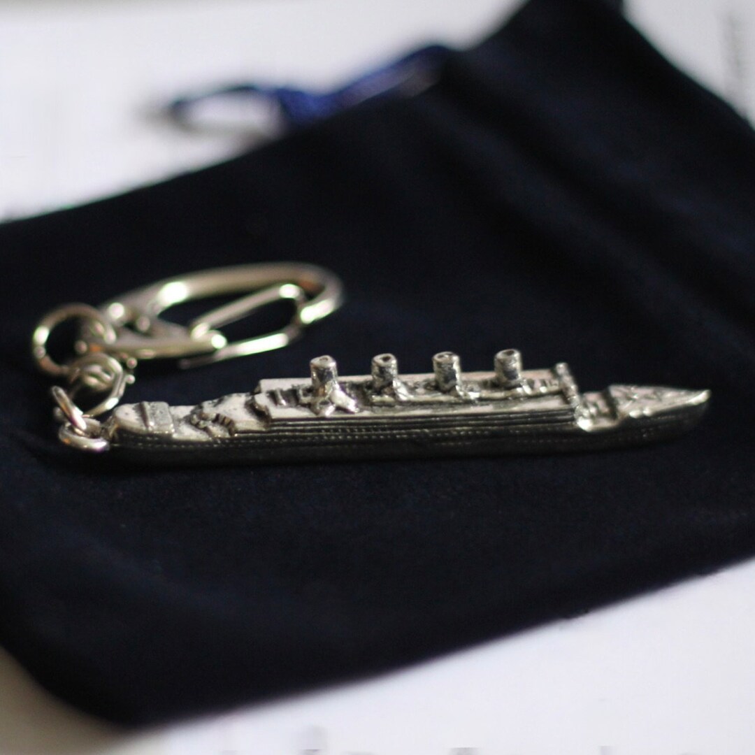 Titanic Keyring | Titanic Present Idea | Silver Pewter and Stainless ...