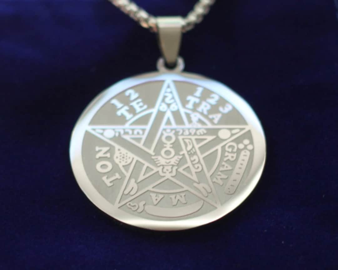 Tetragram Tetragrammaton Pendant Necklace With Gift Pouch - Etsy