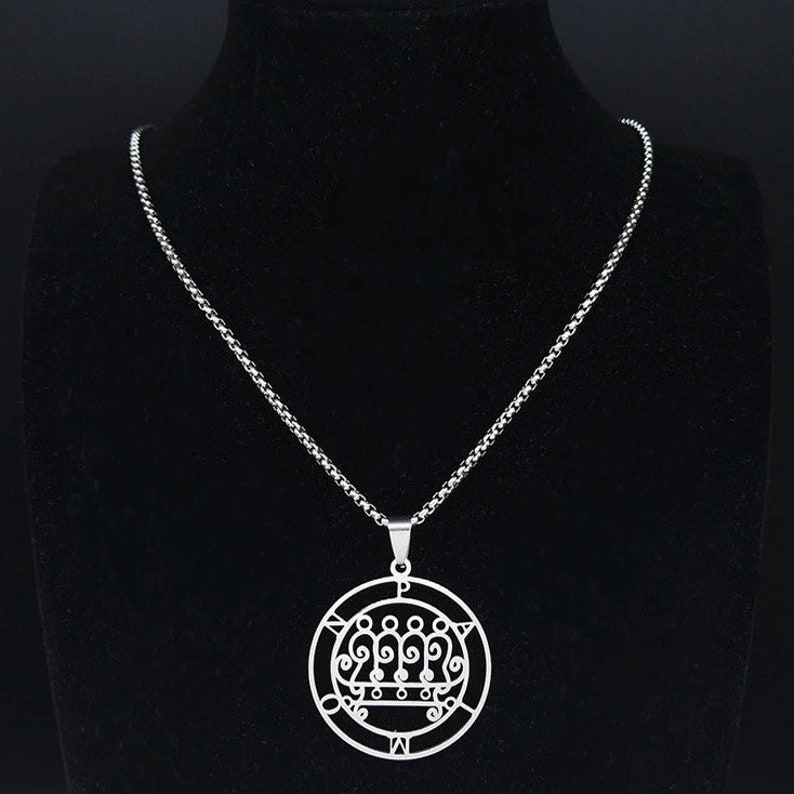 Paimon Sigil Goetia Solomon Demon Seal Pendant Necklace With - Etsy