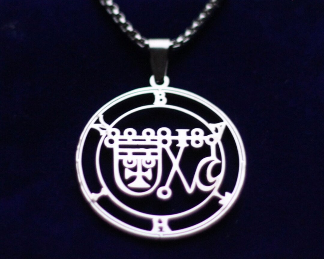 Bathin Sigil Goetia Solomon Demon Seal Pendant Necklace With Gift Pouch ...